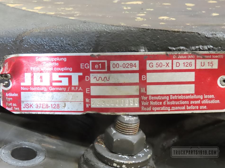 Fifth wheel JSK37E DAF 1697564 - Truckparts 1919